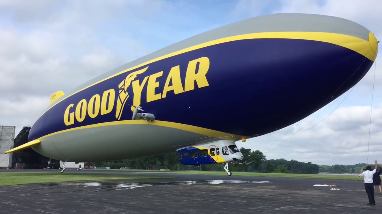 Goodyear's Wingfoot Three flies for first time - YouTube