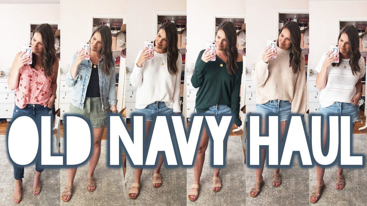 HUGE OLD NAVY TRY-ON HAUL | PRE-FALL 2019 | Sarah Brithinee - YouTube