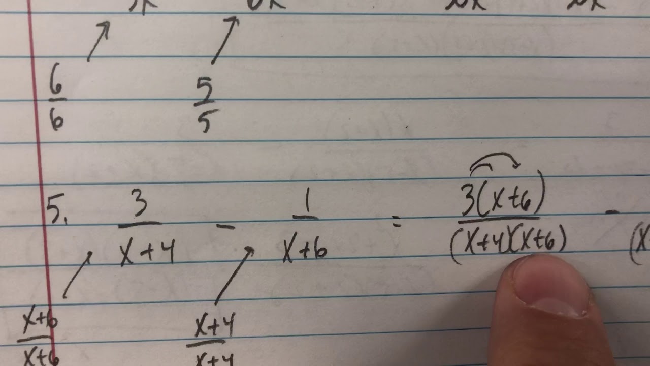 HA2T Unit 2 Add Sub Rational Functions 5 - YouTube