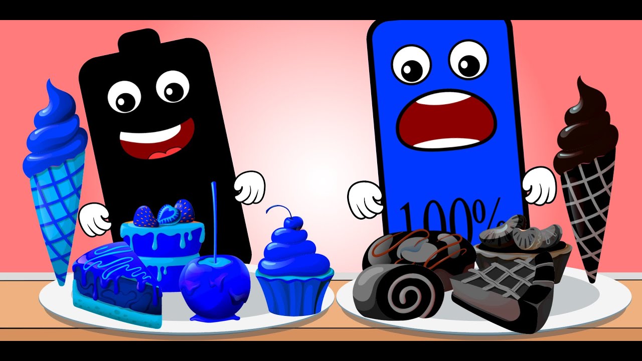 Blue Food vs Black Food Challenge | Asmr Mukbang Animation | Mukbang by ...