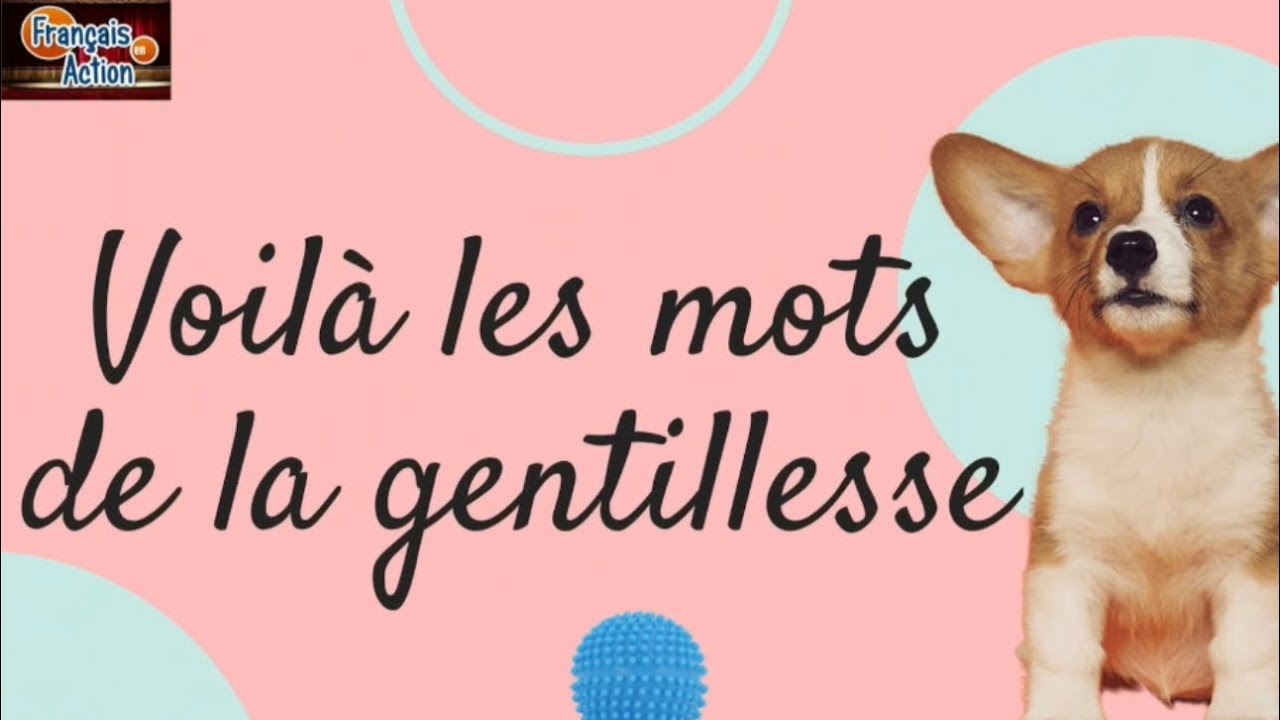 Impara il francese:les mots de la gentillesse - YouTube
