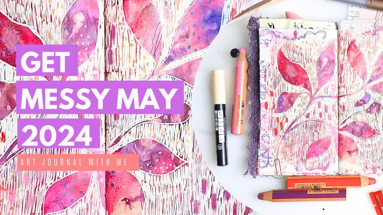 Expressive Botanical | Get Messy May 2024 - Day 15 Botanical - YouTube