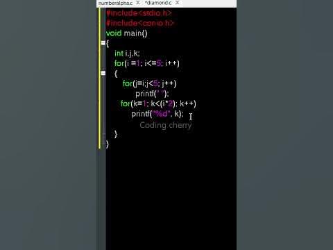 Diamond pattern program #codingstatus #codingtutorials # ...