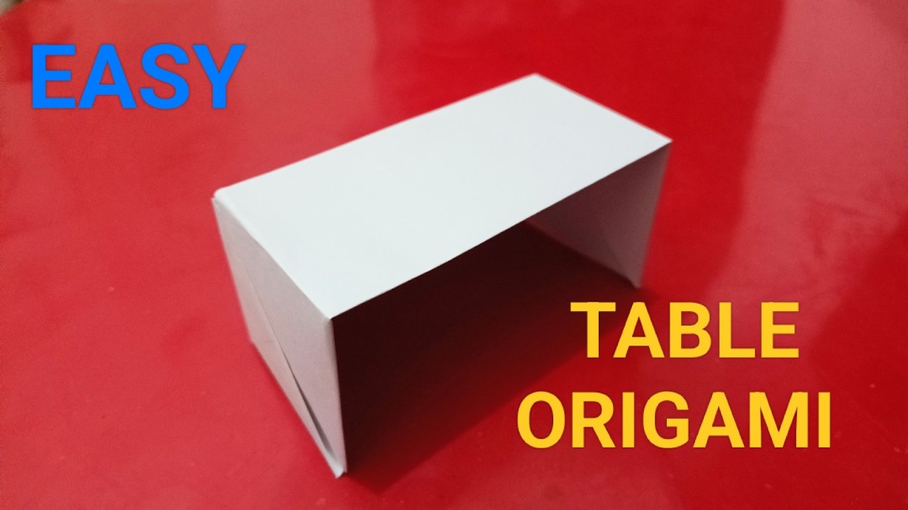 How To Make a Paper Table - Easy Origami Table Making Tutorial - YouTube