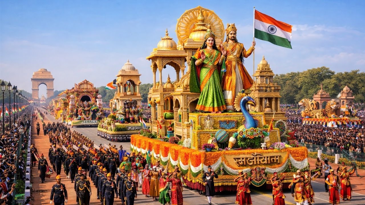 Republic Day parade in New Delhi, India – A spectacular cultural float ...