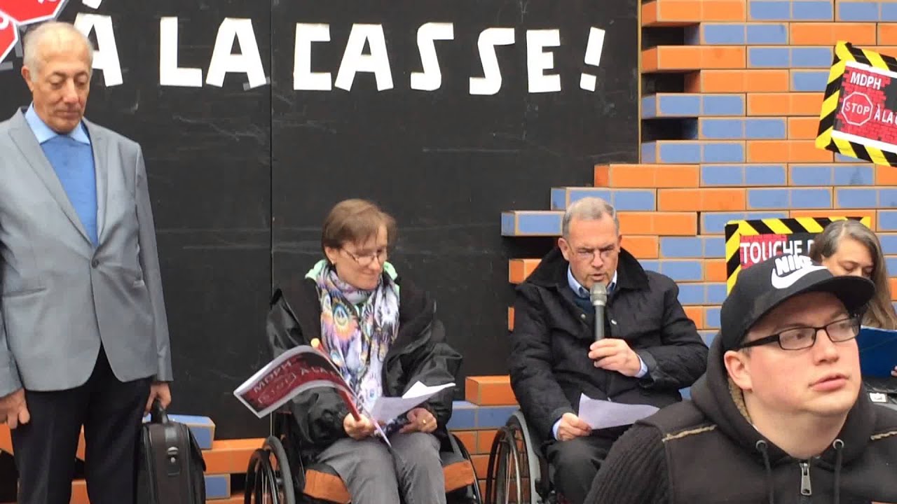 Manifestation MDPH - Stop à la casse / Le discours d'Alain Rochon ...