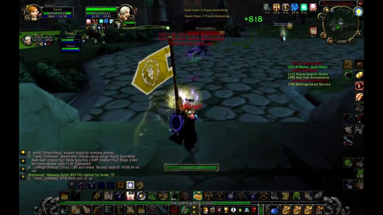 WoW TBC arena - Shockadin/Pom Pyro Mage 2v2 - #1 - YouTube