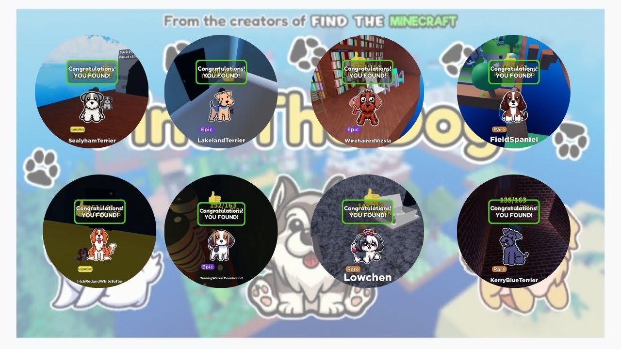 New Update (163) | How to Find All 30 New Dog in Find the Dogs | Roblox ...