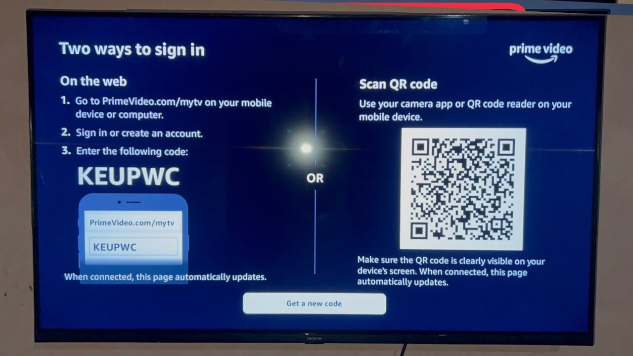 Prime Video Login On The Web & Code on Your Computer & Mobile in Realme ...