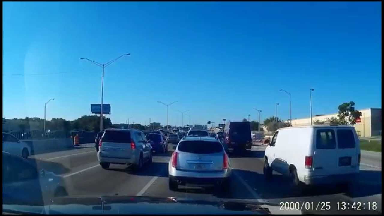 How long can you survive this typical South Florida traffic jam - YouTube