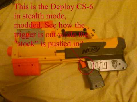 NERF Deploy CS-6 Stealth Mode Blaster Mod - YouTube