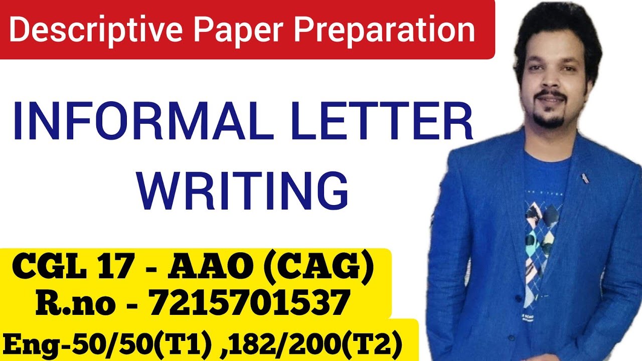 INFORMAL LETTER WRITING FOR SSC CHSL 2018 & SSC CGL 2018 - YouTube