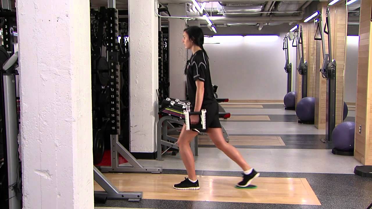 DB Reverse Lunge w/ valslide - YouTube