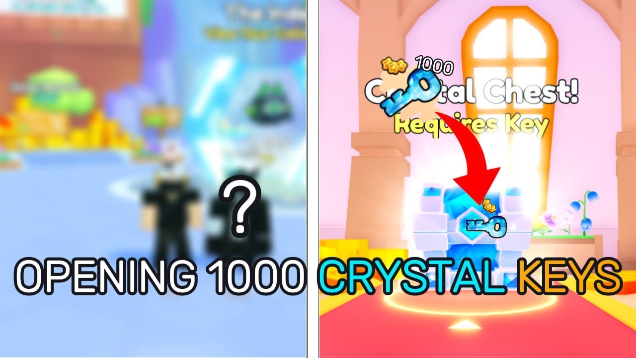 OPENING 1000 CRYSTAL KEYS IN PET SIMULATOR 99!! WITH A MYSTERY PERSON ...