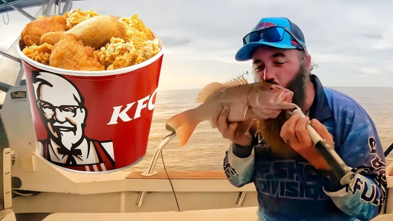 I CAN'T BELIEVE THIS BAIT WORKED!!! Fishing with KFC #fishing # ...
