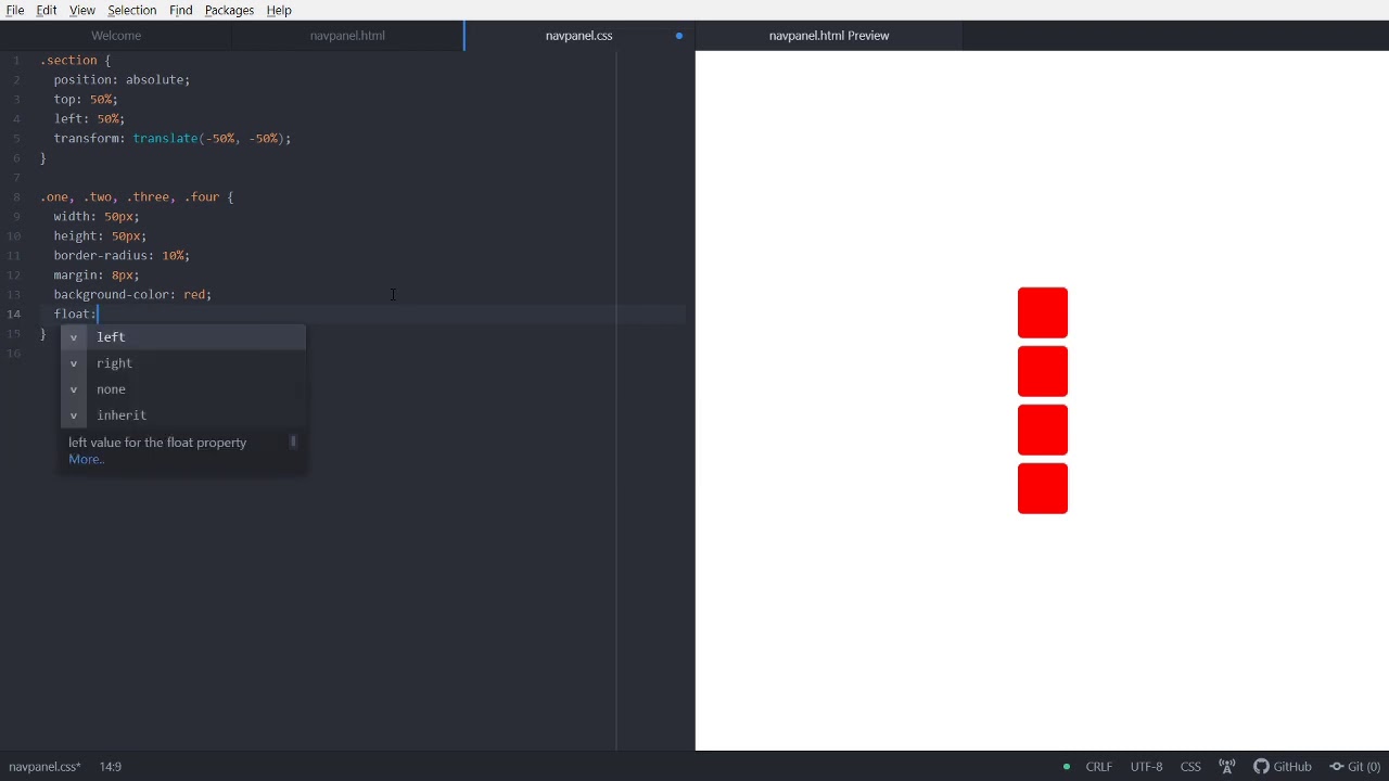 How to make a navigation panel using HTML & CSS - YouTube