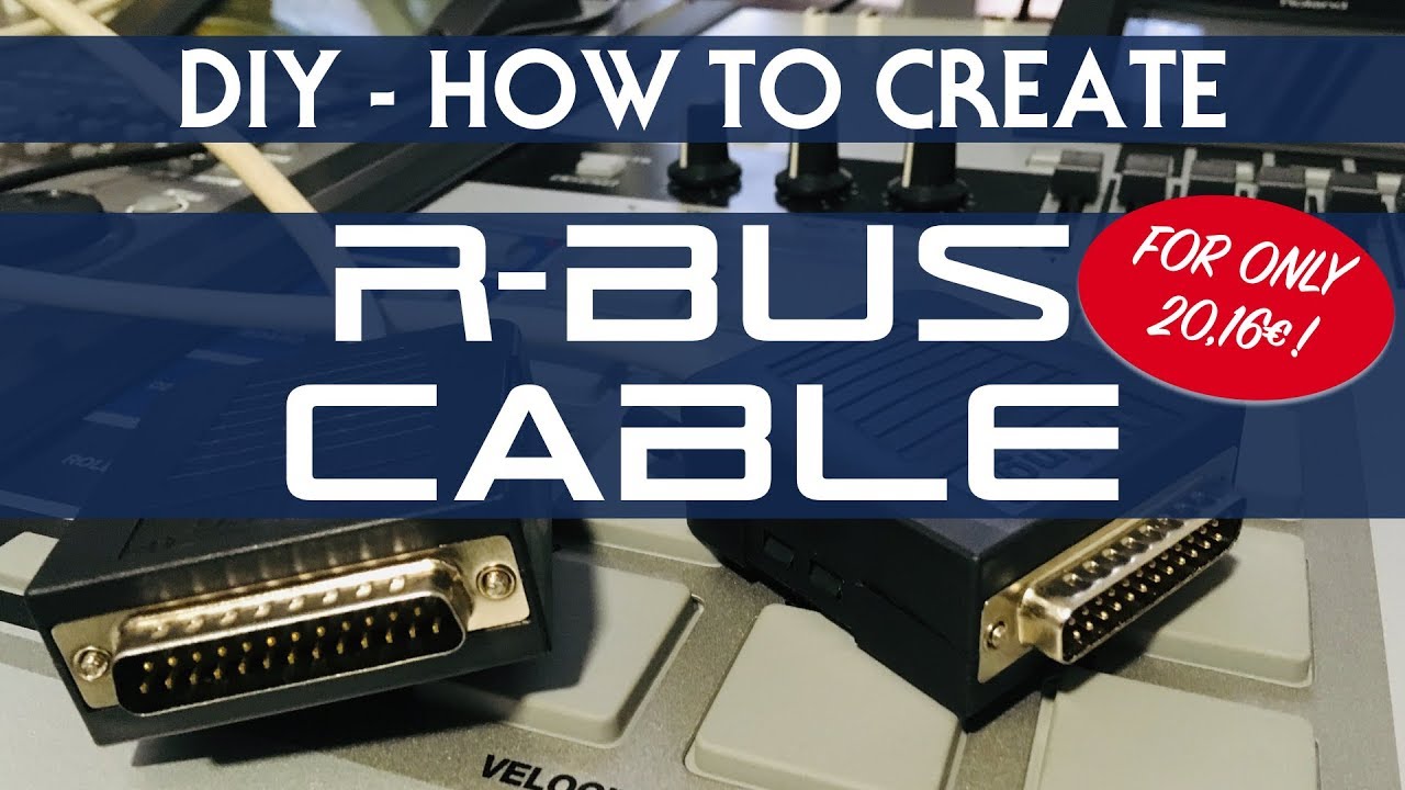 DIY- Create your own 20€ R-Bus cable for Roland equipment - YouTube