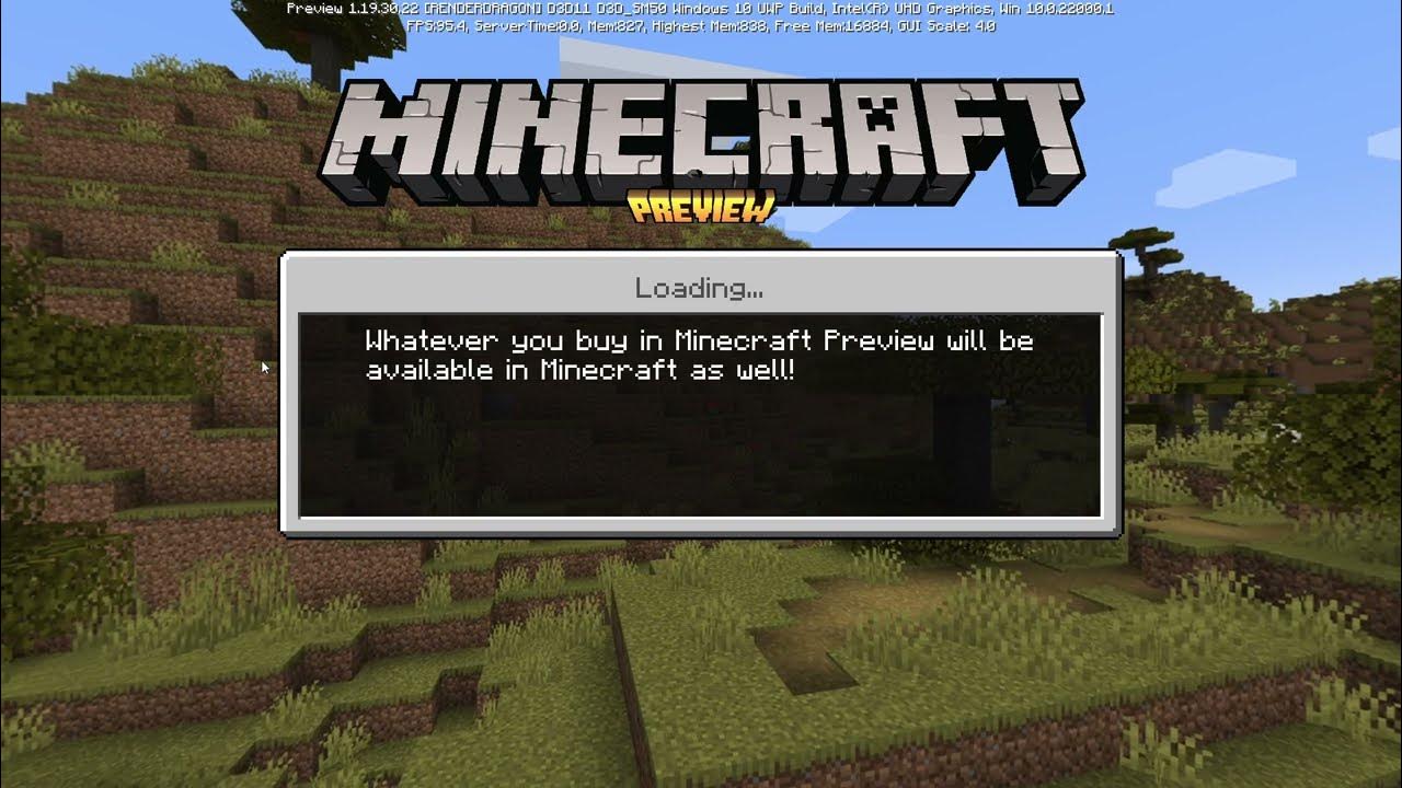 (Minecraft Preview) - YouTube