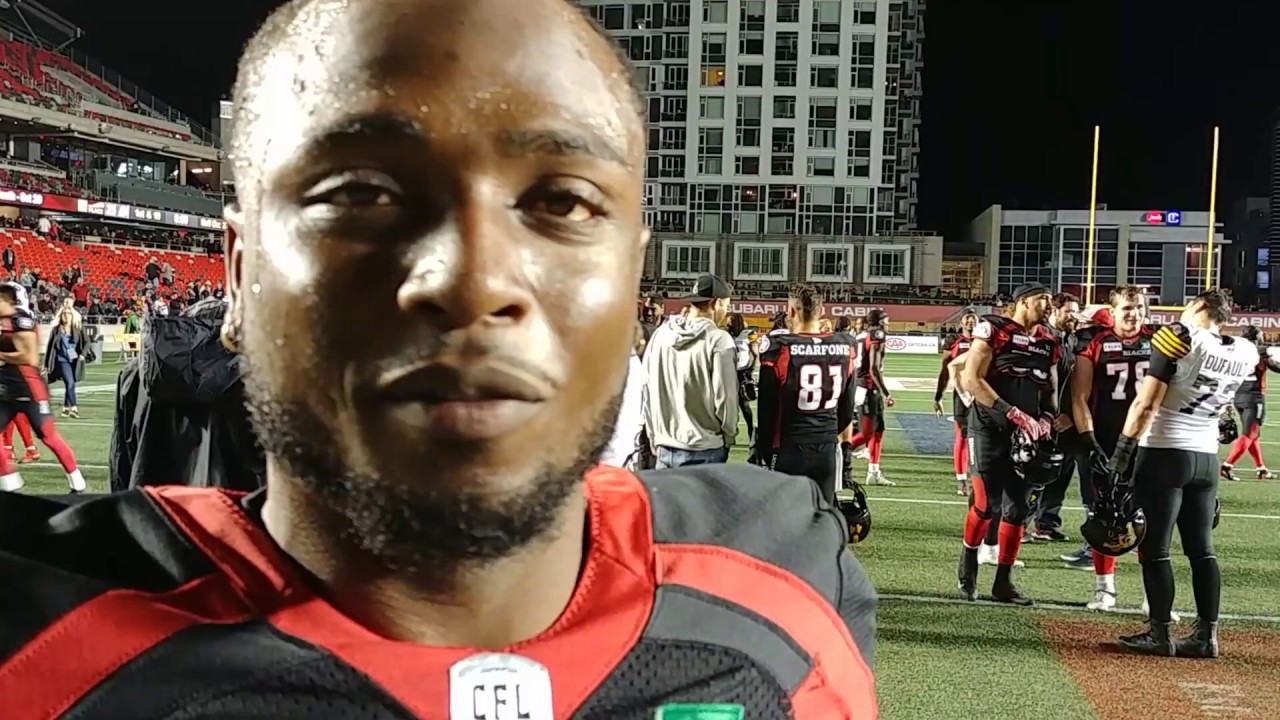 REDBLACKS SB DeVonte Dedmon post game. - YouTube