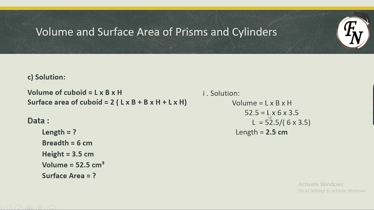 Volume and surface area (Fill the table) - YouTube