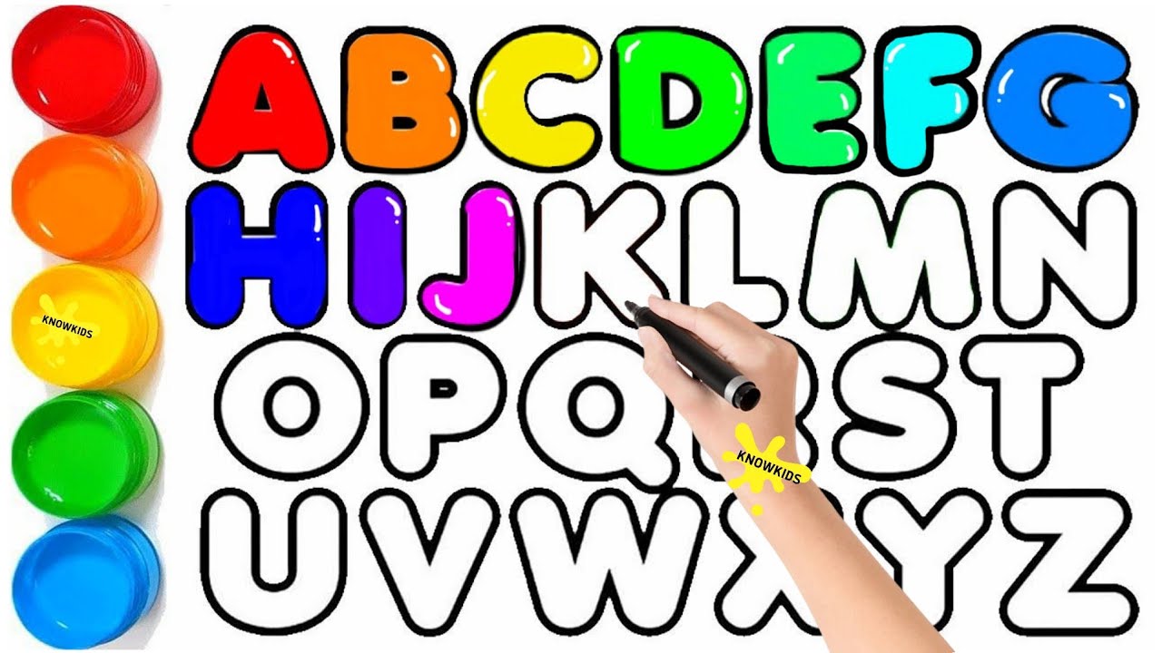 Let's draw uppercase ABCD drawing for preschool toddlers and kids ...