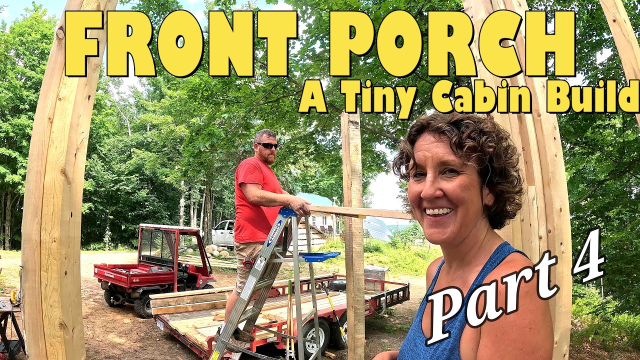 Affordable Small Off-Grid Cabin Build: Front Porch Posts and Beams -Off ...