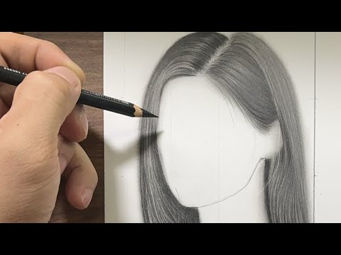 Pencil Shading LIVE! How to Draw Realistic Hair Tutorial - YouTube