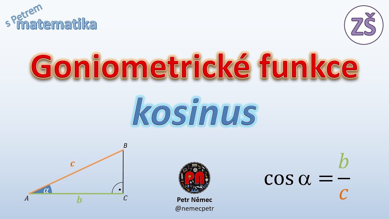 Funkce kosinus - Matematika 9 ZŠ - YouTube