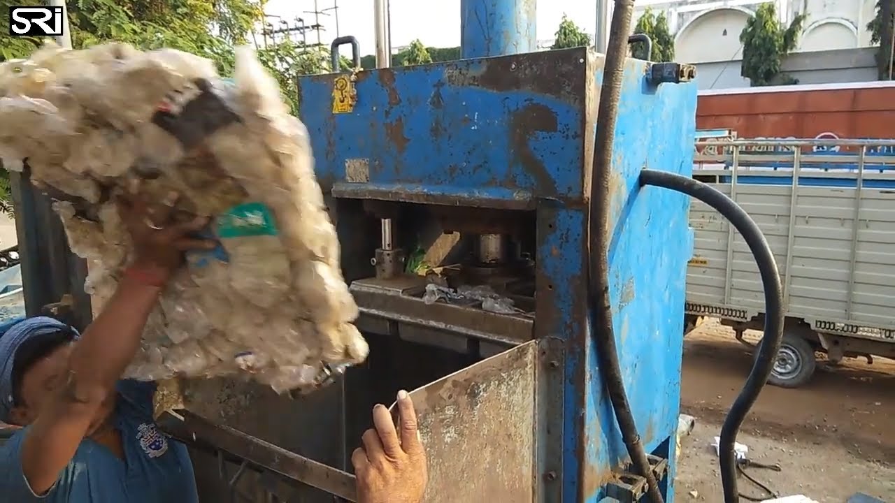 Pet Bottle Scrap Making Business, Pet Bottles pressing machine, pet ...