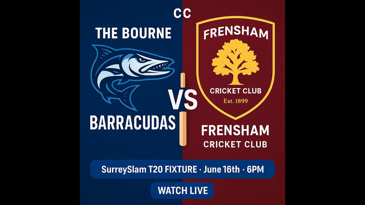 SurryeSlam T20: The Bourne Barracudas XI vs Frensham CC - YouTube