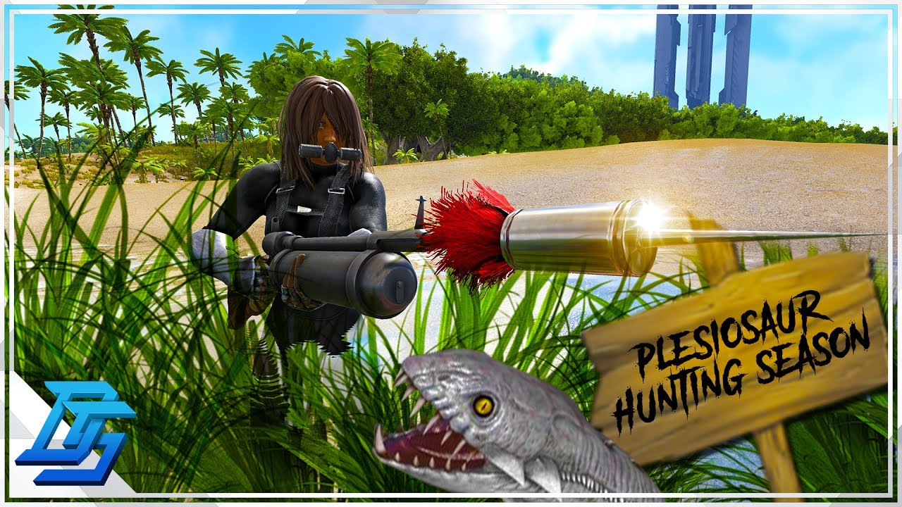 Tranq Harpoons , Harpoon Gun Plesi Tames! - Ark Survival Evolved - PvP ...