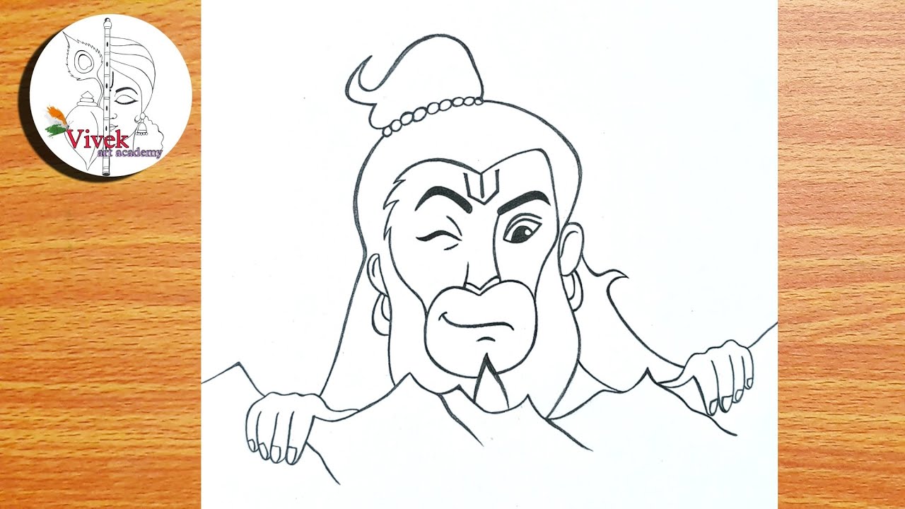 Lord Hanuman hiding behind Himalaya | Pencil Drawing for Beginners ...