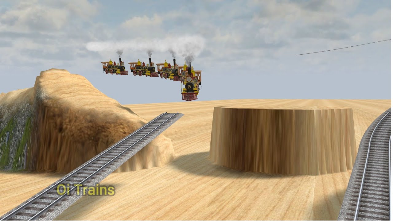 TRAIN LOCOMOTIVE vs BUS TRUCK they work together to help deliver GOODS ...