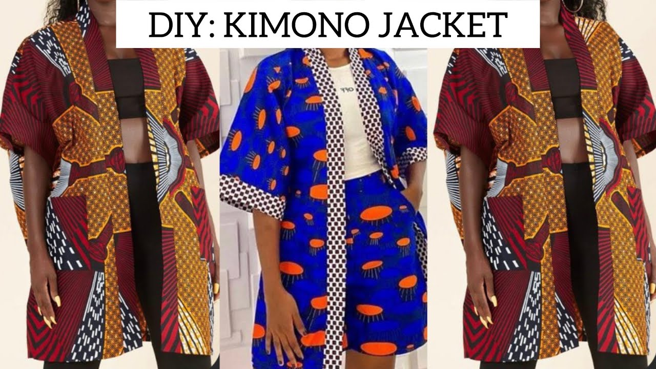 HOW TO CUT AND SEW A SIMPLE KIMONO JACKET || tutorial || - YouTube