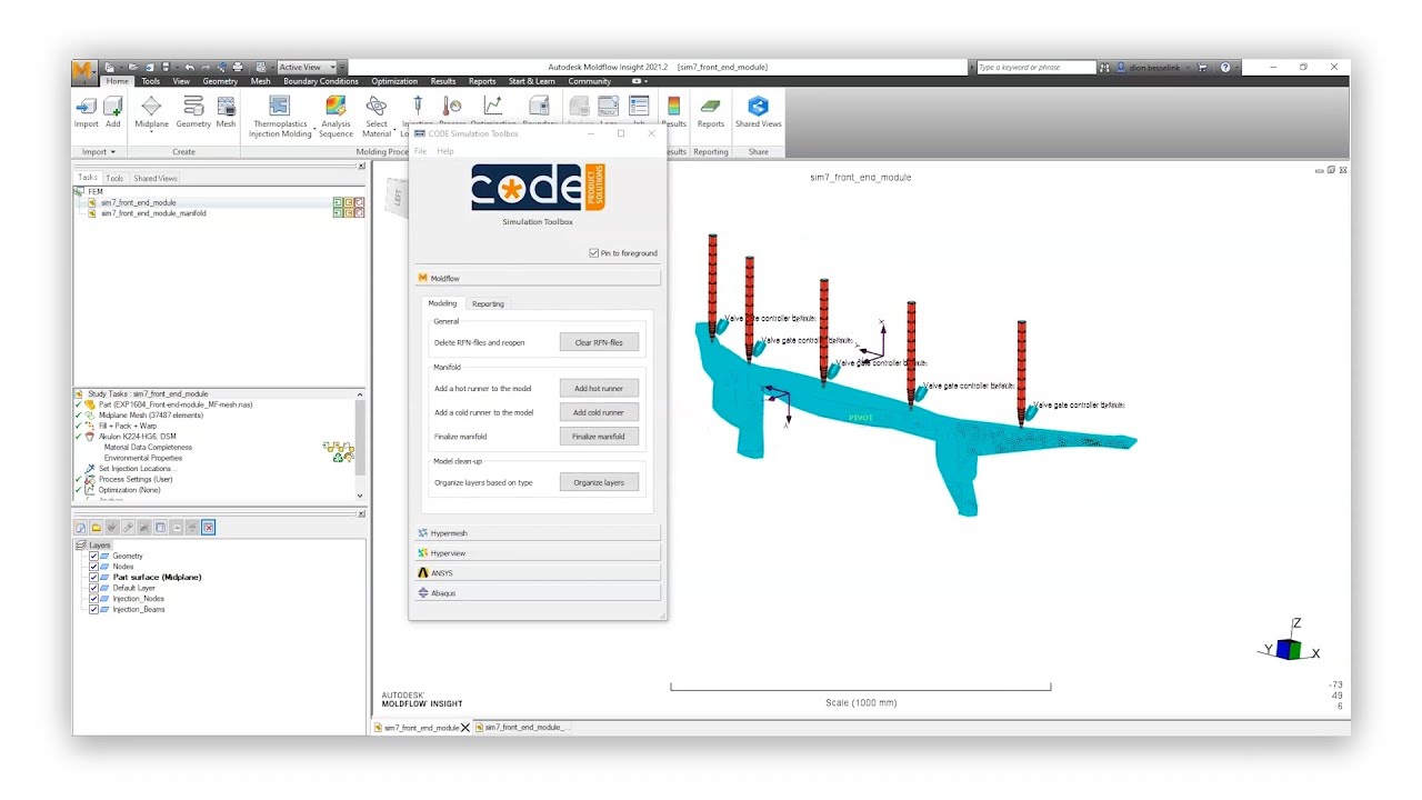 Moldflow Toolbox: Adding hot runners - YouTube