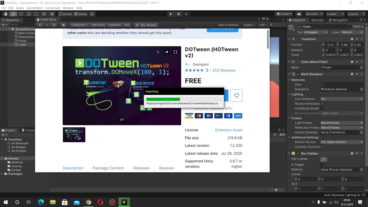 Unity DoTween | DOMove & Nesne Hareketi - YouTube