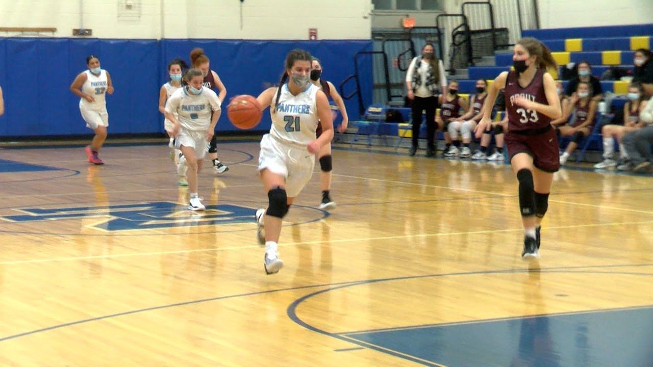 Johnston/North Providence Girls Basketball Battles Past Prout - YouTube