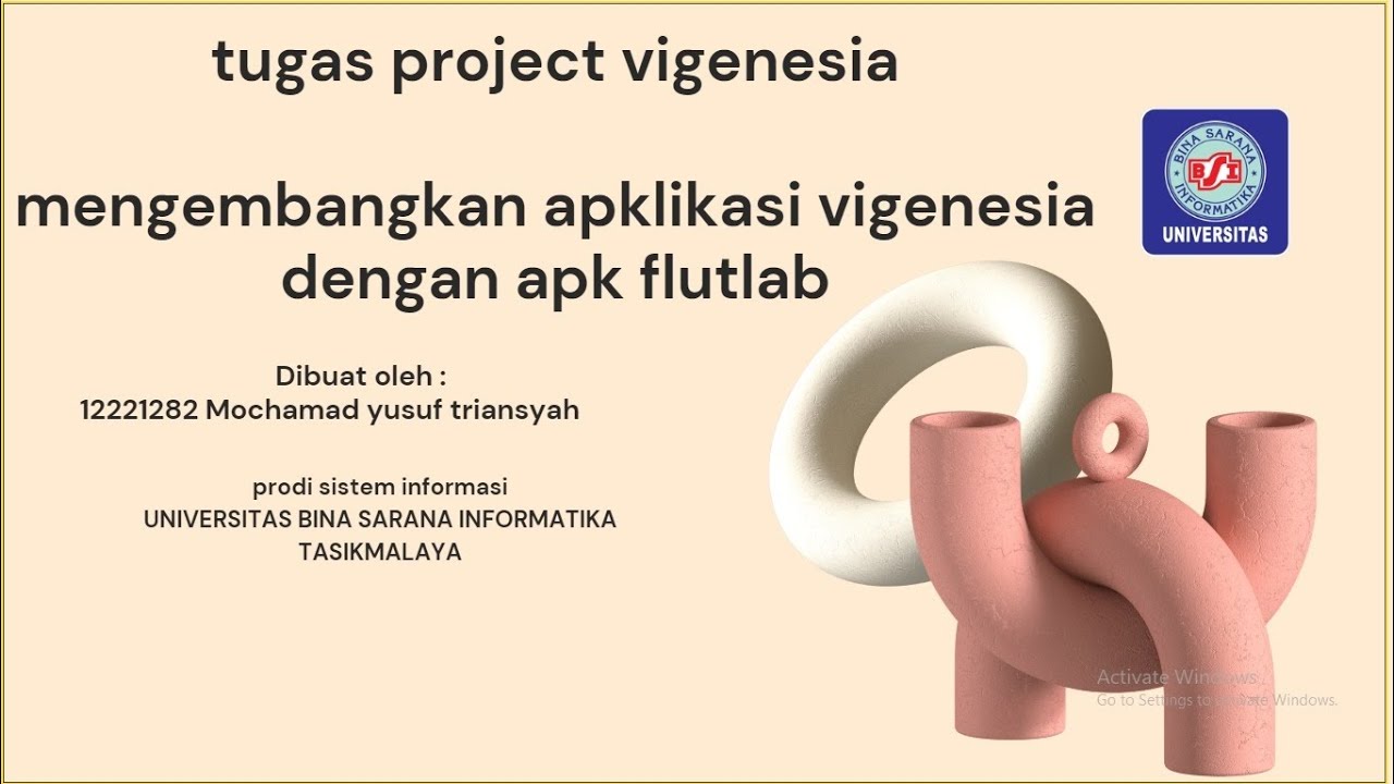 TUgas project vigenesia mengembangkan aplikasi vigenesia dengan flutlab - YouTube