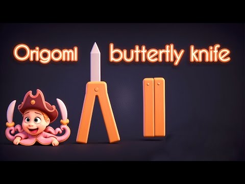 How to make butterfly knife paper craft fulding | origami bytterfly ...