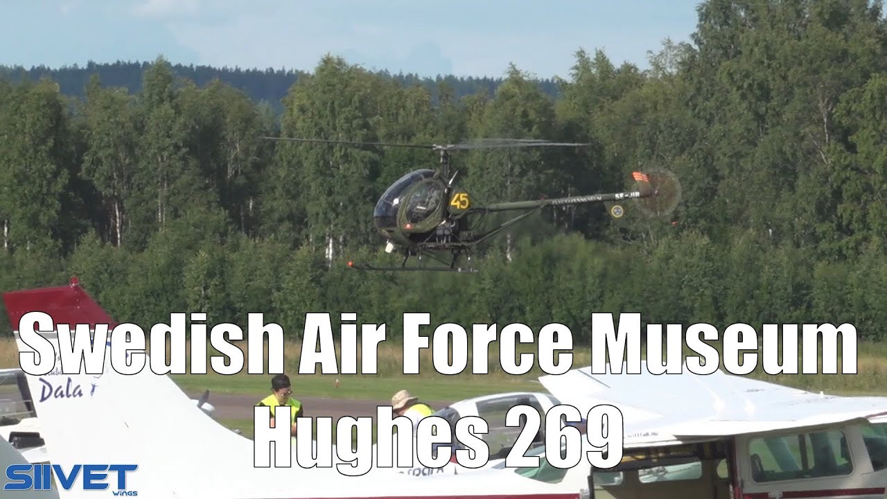Swedish Air Force Museum Hughes 269 Helicopters Arrival And Landing ...