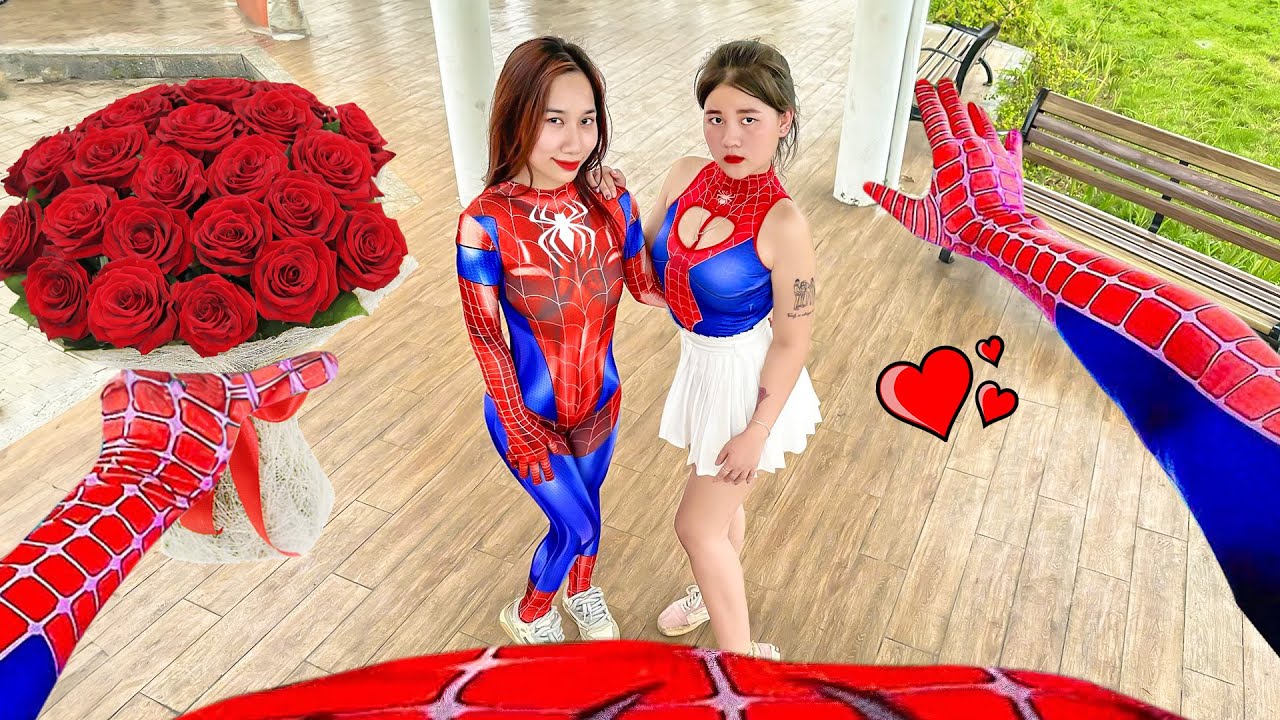 Crazy Spider Girls In Love Wants To Be Spider Mans Girlfriend 🍑 Love