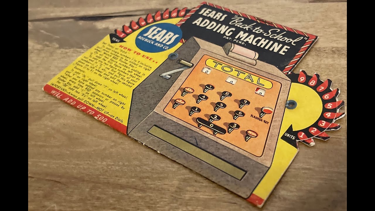 Sears Back-to-School Adding Machine - YouTube
