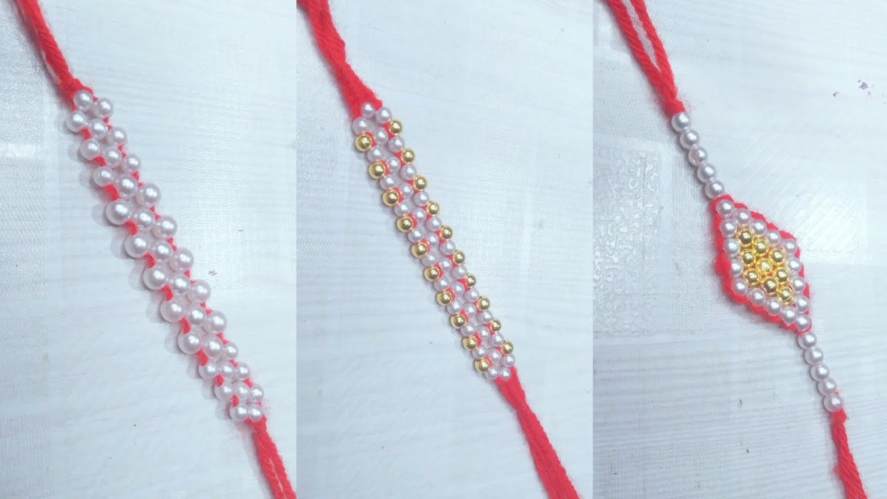 3 Best Rakhi Making Ideas / Handmade Rakhi / How To Make Rakhi / Beads ...