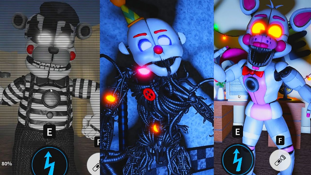 Fighting Ennard and Sister Location Animatronics in Roblox FNAF AU ...
