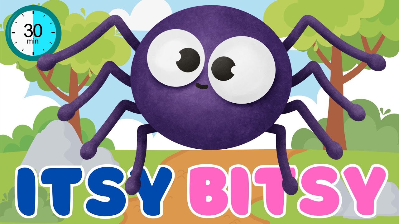 ITSY BITSY SPIDER - Song for Children | 30 Minutes | Nursery Rhymes ...
