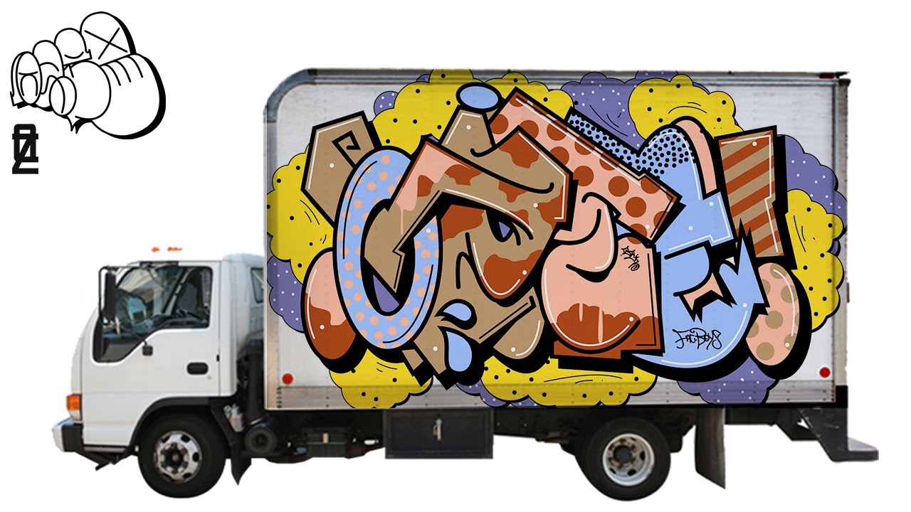 HOW TO DRAW GRAFFITI LETTERS SIMPLE PIECE - SPEED ART | OZEEFROZ - YouTube