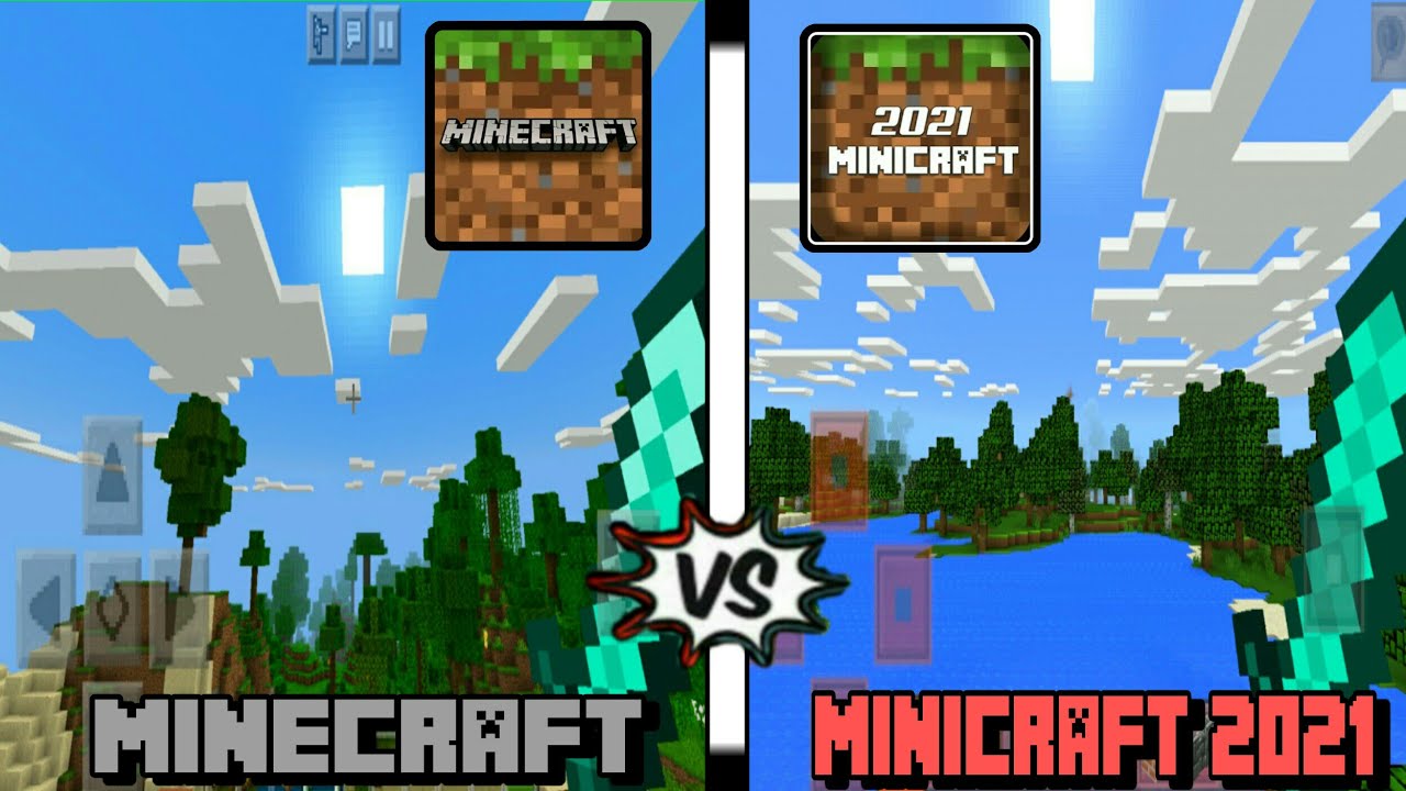 MINECRAFT VS MINICRAFT 2021||BEST COPY OF MINECRAFT||FAKE MINECRAFT ...