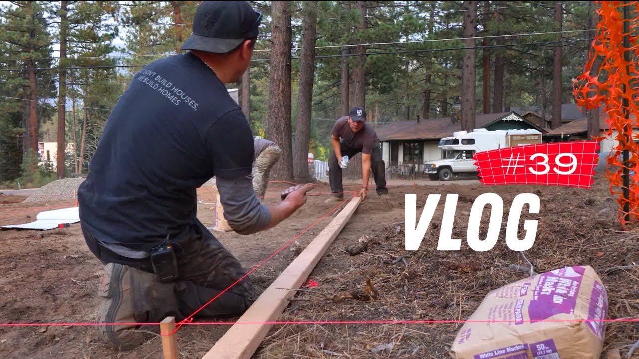 Layout And Marking The House Foundation With Chalk | BASICS - YouTube