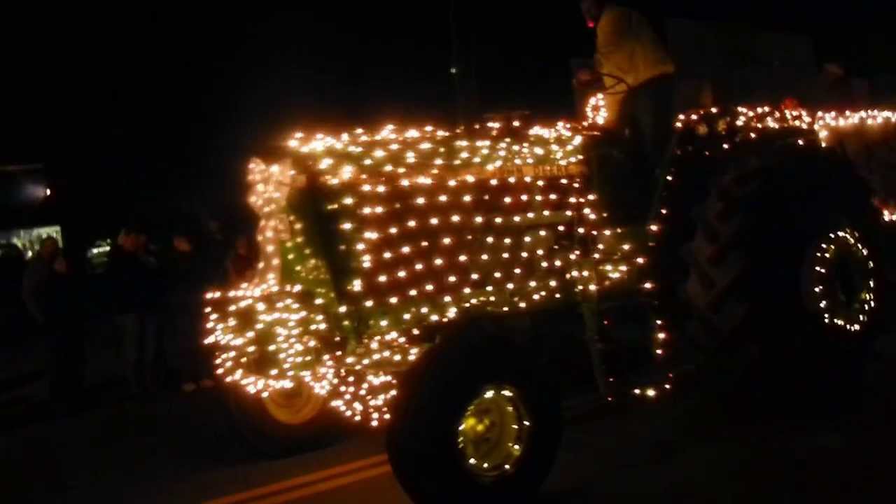 Greenwich Lighted Tractor Holiday Parade 2013 (The 1st Annual ) - YouTube