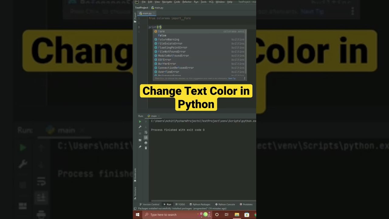 Change Text Color In Python YouTube Change Text Color In Python YouTube